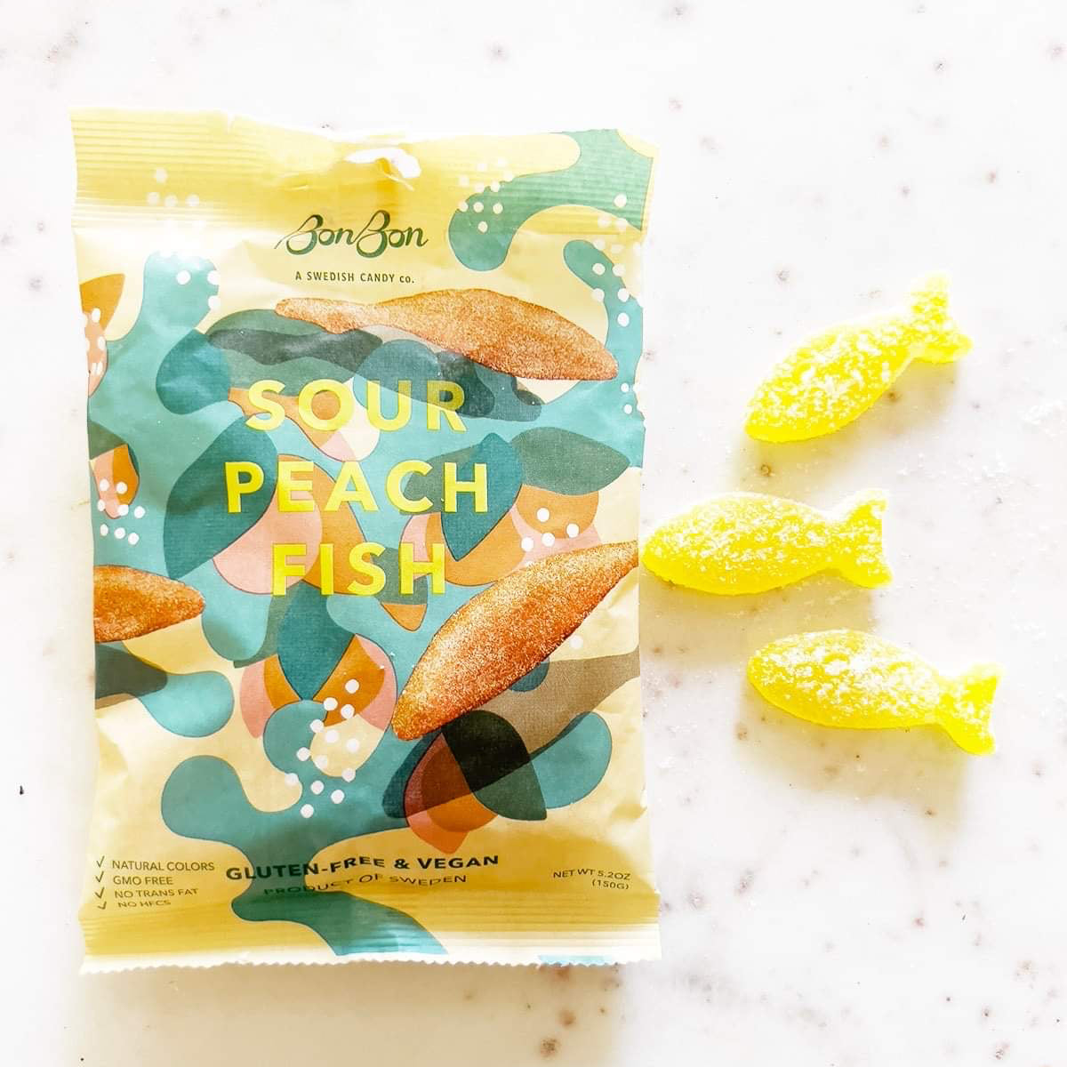 Sour Peach Fish I Gummy - 5.2 oz bag – Hungry Bird Eats