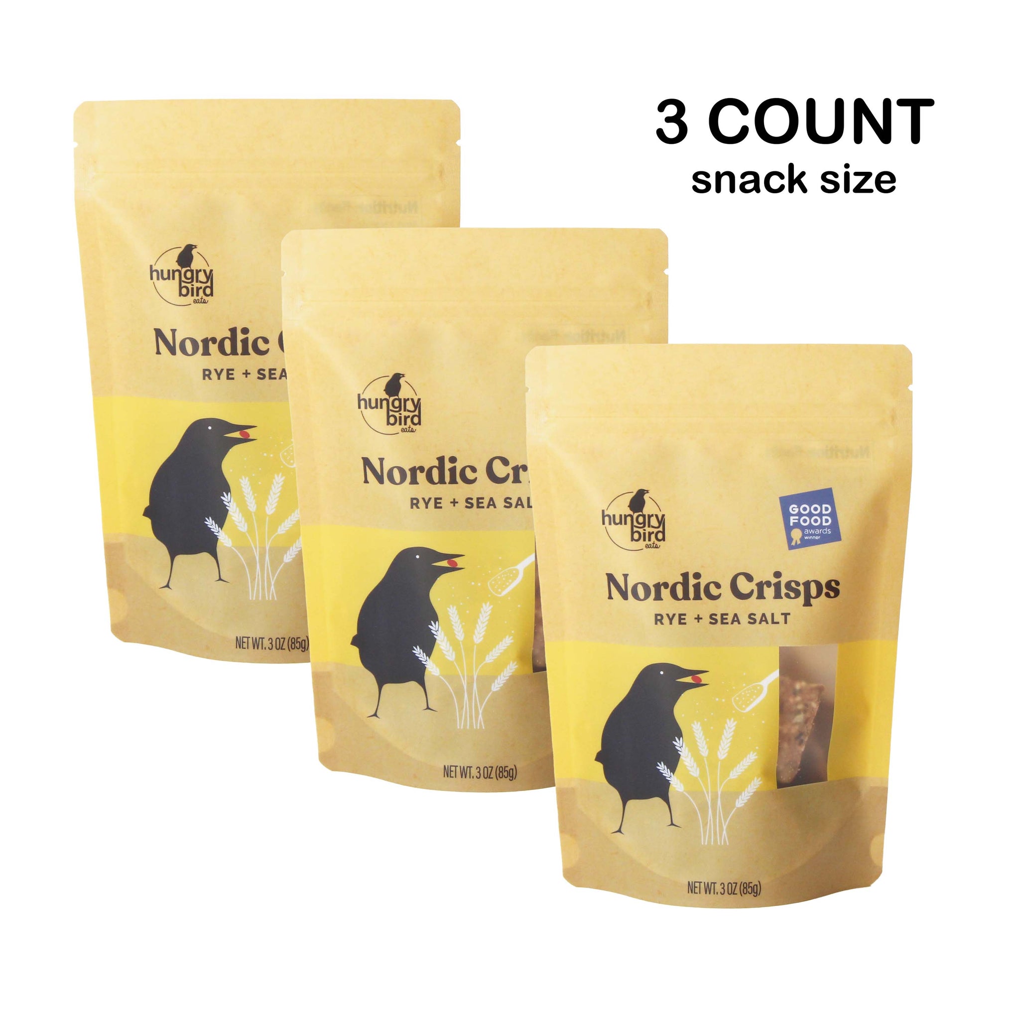 Rye + Sea Salt + Sea Salt Nordic Crisps I Seed Cracker - 3 oz Pouch ...